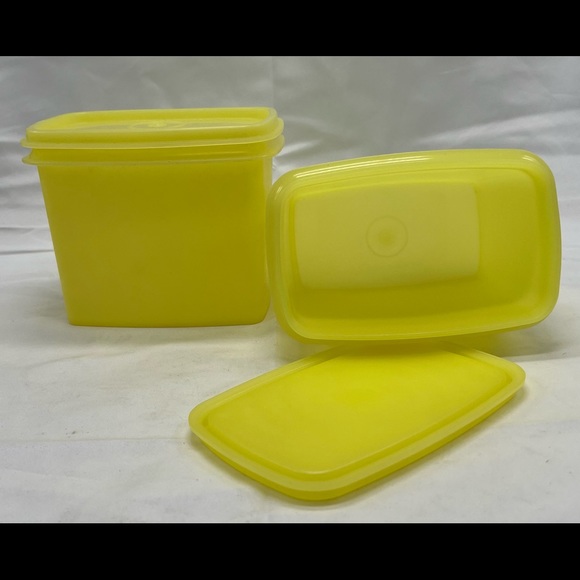 Tupperware | Storage & Organization | 2 Vintage Tupperware Yellow ...